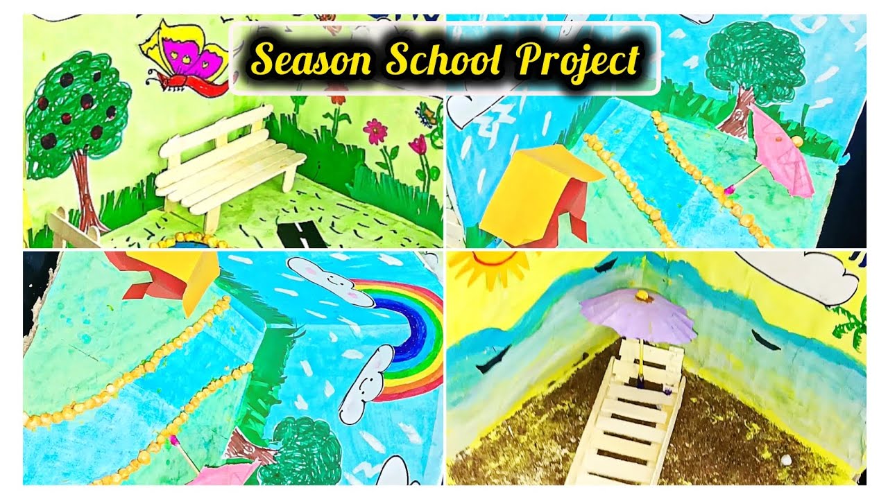 Seasons model for School project | How to make Seasons model | 3d model ...