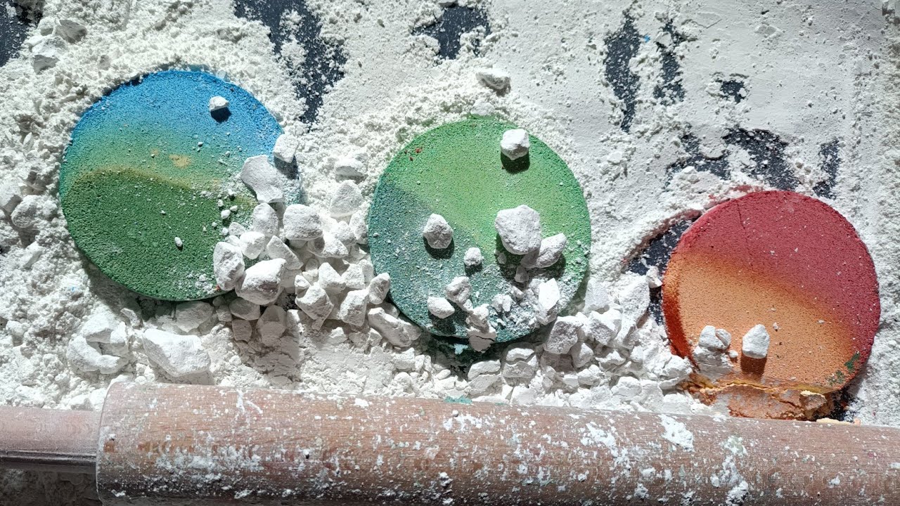 Rolling pin | chalk pebbles | chalk Small discs - YouTube
