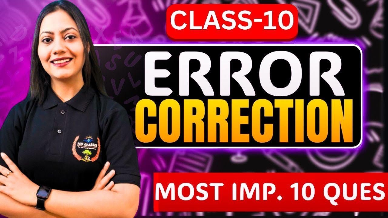 Class10|English Grammar|Error and Correction| CBSE 2025| Important ...