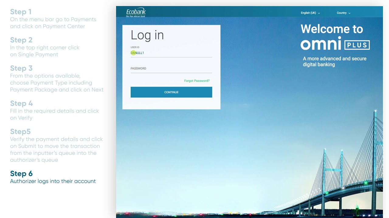 Omni Plus - How to: One Time Transaction - YouTube