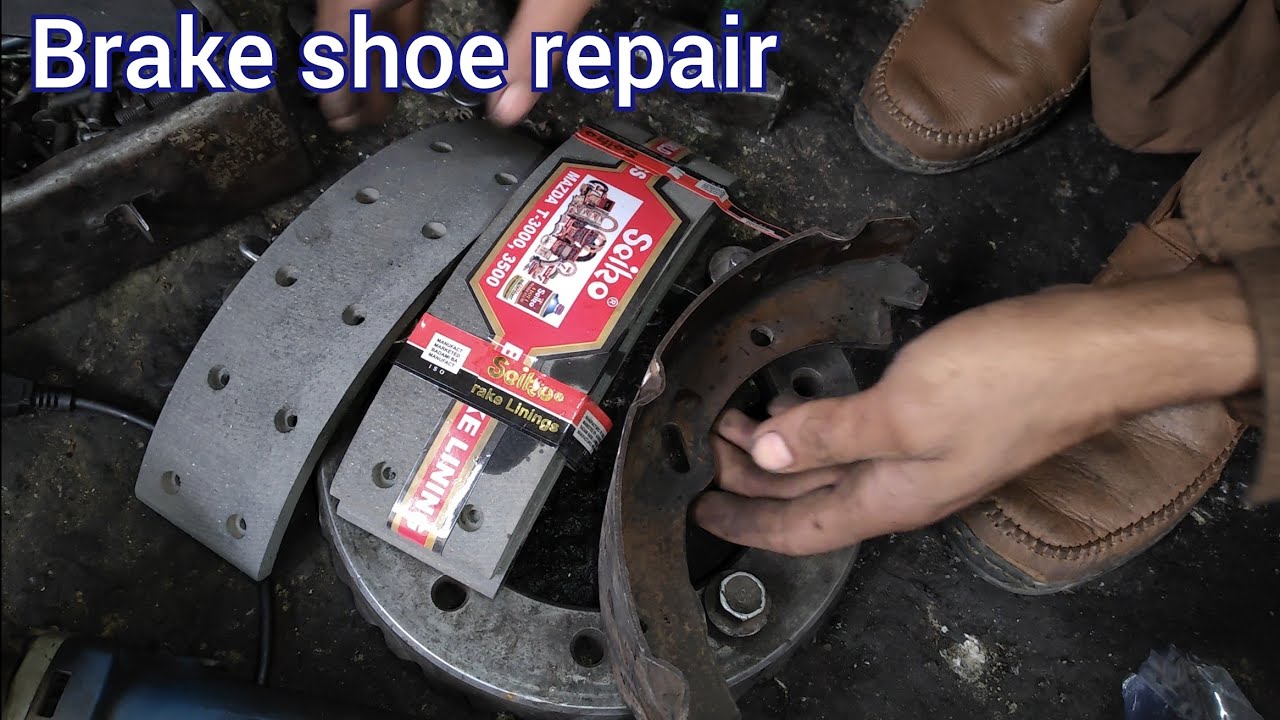 how to repair brake shoe - YouTube
