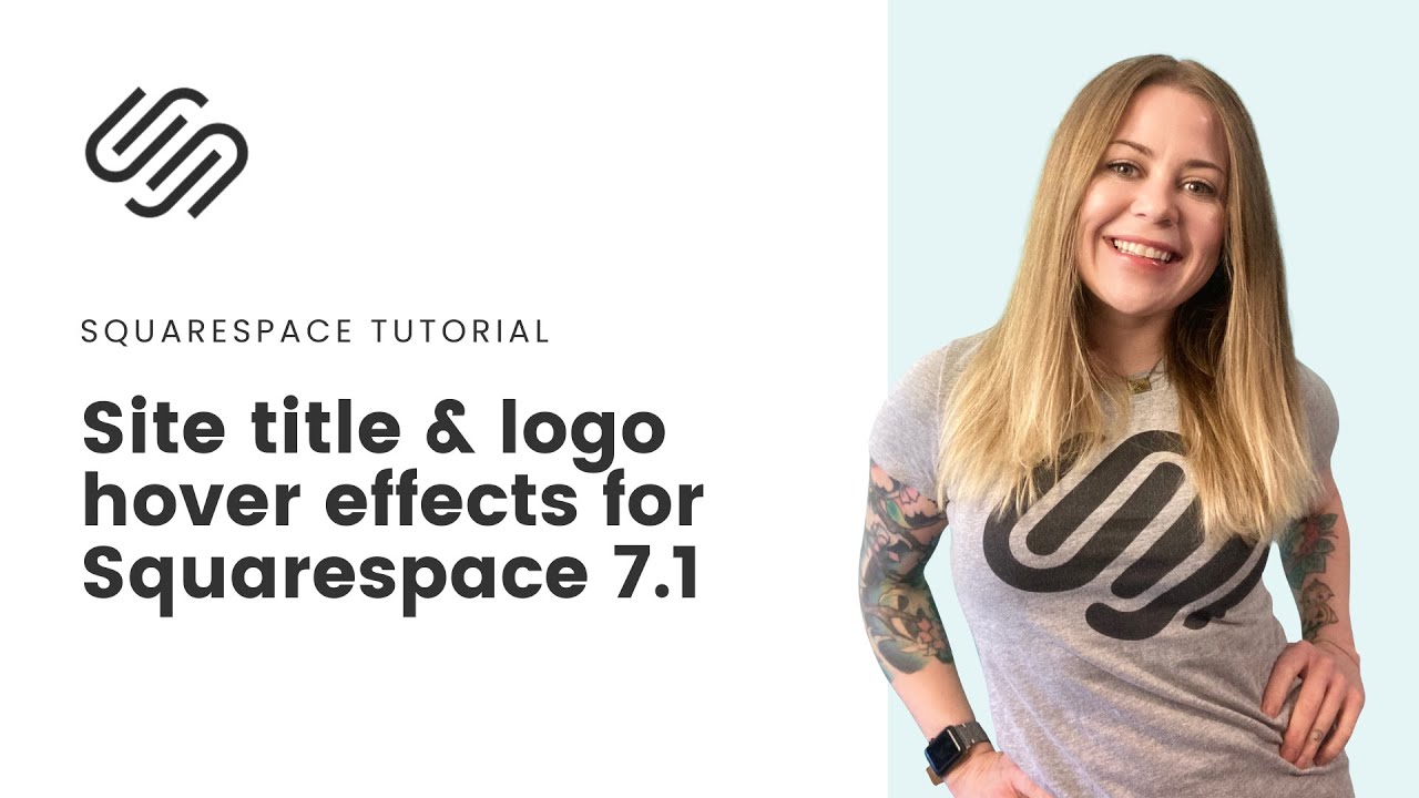 How To Create Site Title Hover Effects In Squarespace Site Logo Hover Effects Squarespace