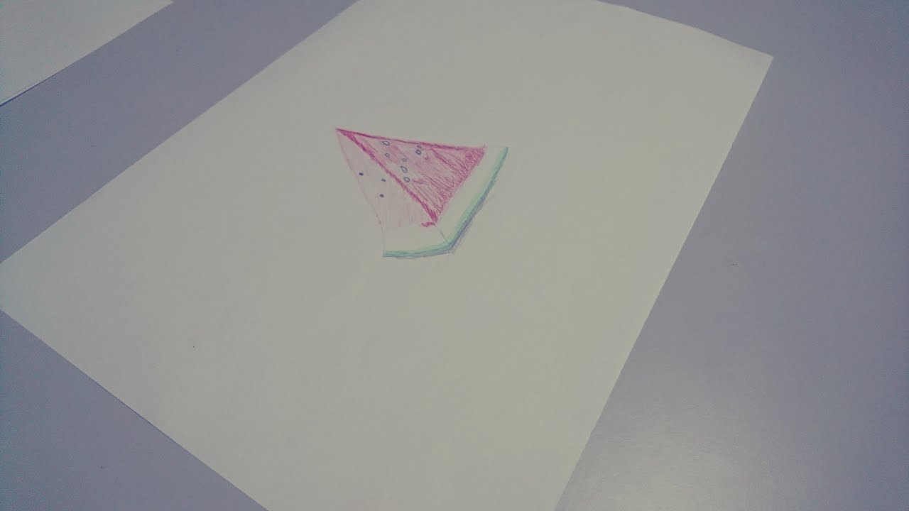Cara lukis tembikai (draw a watermelon) - YouTube