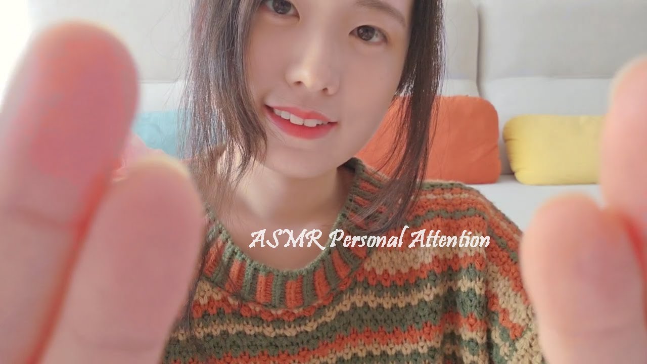 ASMR Personal Attention Ear Blowing & Face Touching (No Talking) - YouTube