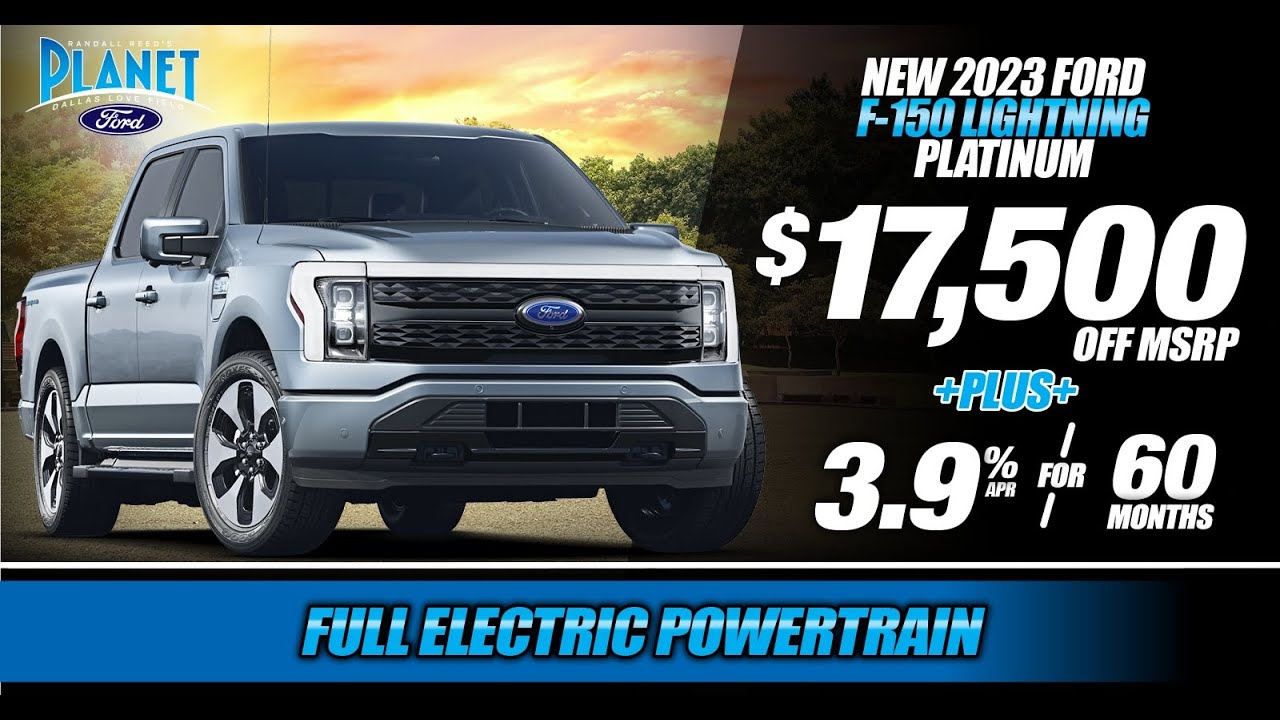 New 2023 Ford F-150 Lightning EV | $17,500 OFF +PLUS+ 3.9% APR for 60m ...