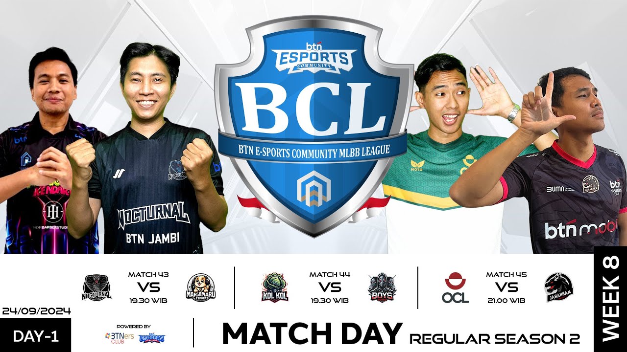 LIVE | BCL-S2 | Regular Season | Hari 1 Minggu 8 - YouTube