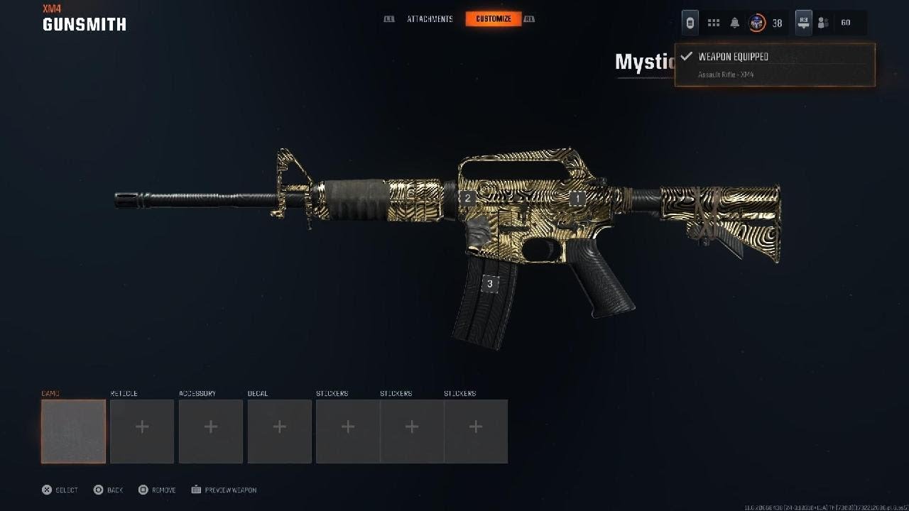 Black Ops 6 zombies AR XM4 OPAL CAMO - YouTube