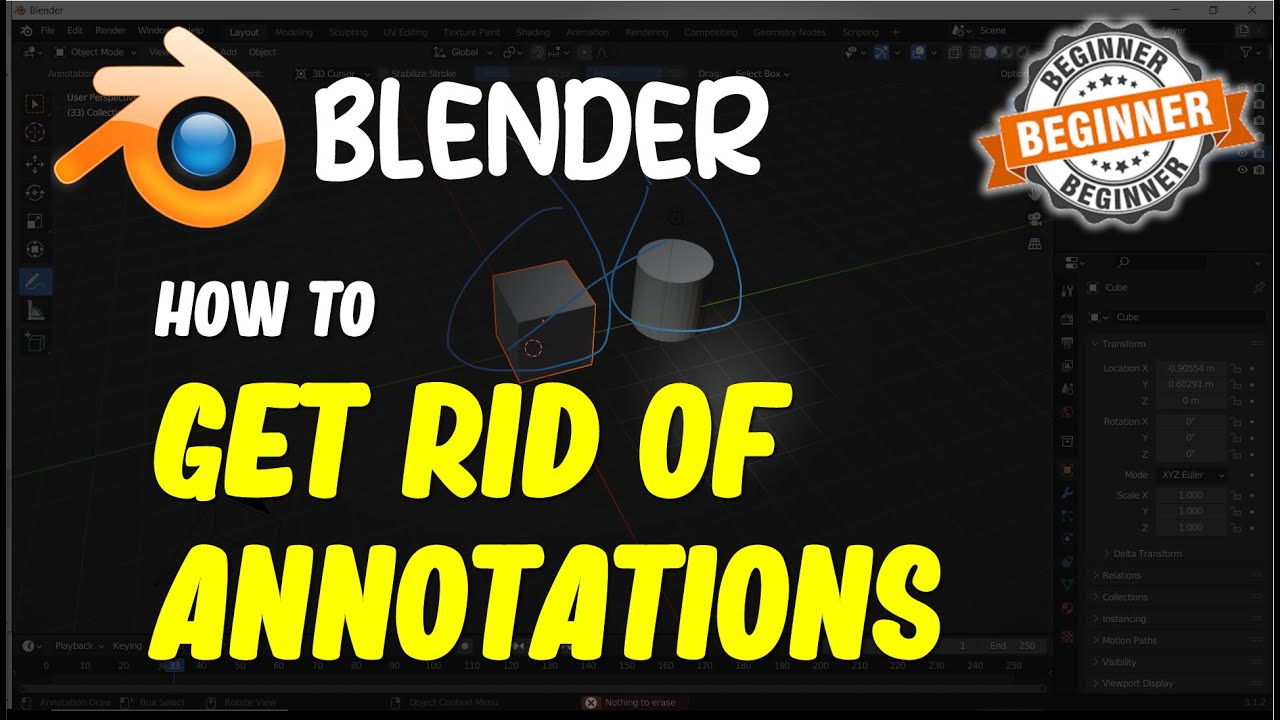 Blender How To Get Rid Of Annotations Youtube