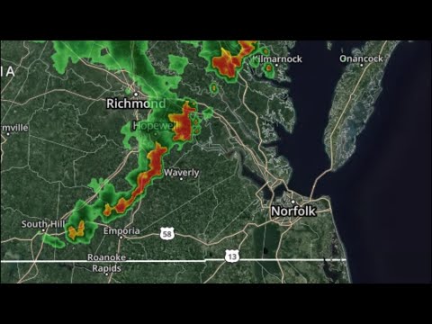 Severe thunderstorms rolling through Virginia - YouTube