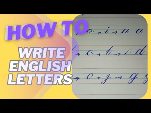 How to write English small letters | cursive calligraphy | part1 - YouTube