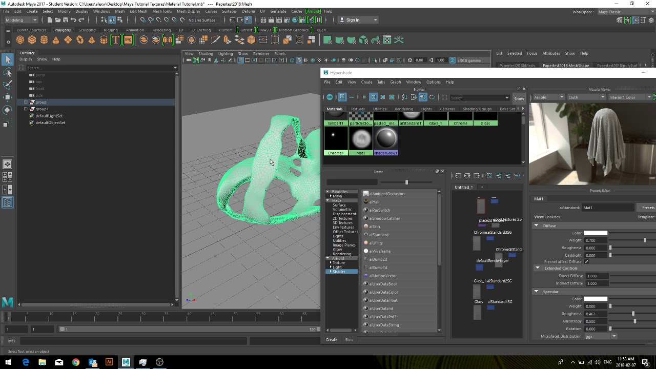 Graphics Week 5: Maya Materials and Render Environment - YouTube