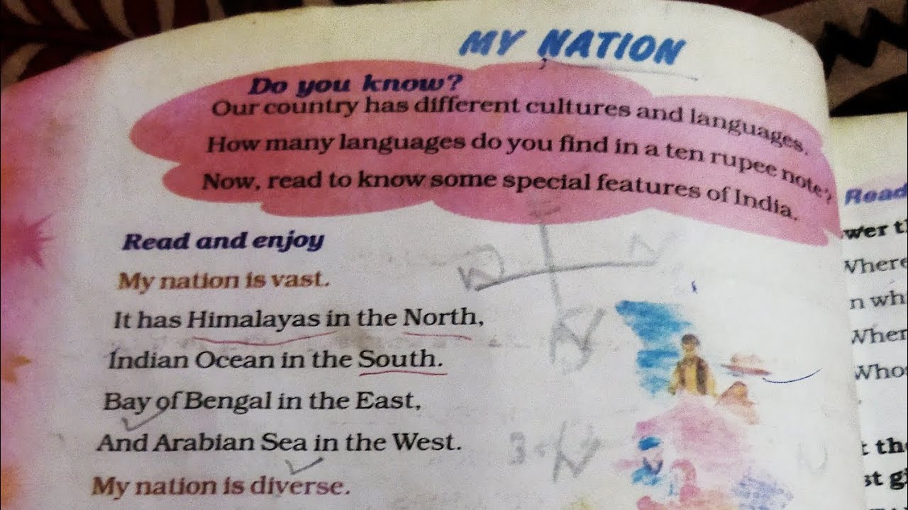 class 5 ch5 My Nation 🏞️ English part 1 JCRT - YouTube