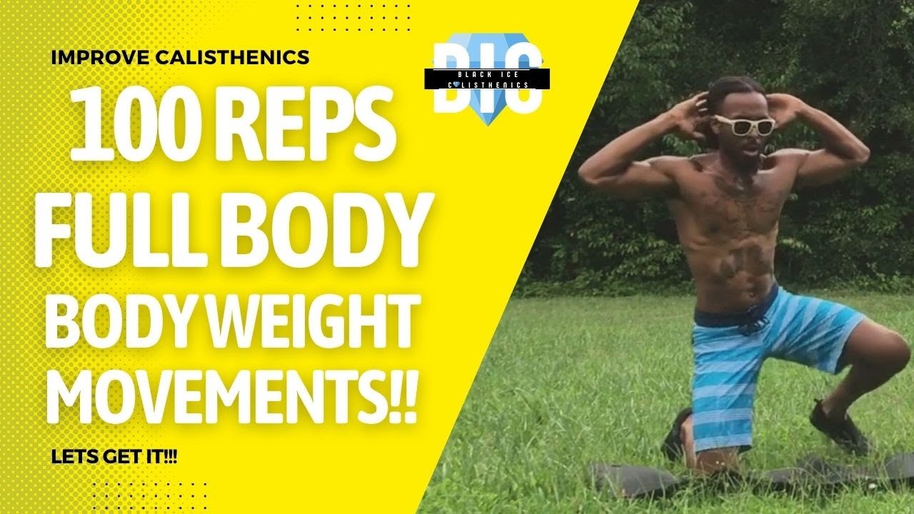10 body weight movements, 100 Reps Under FIVE minutes!! (Full body ...