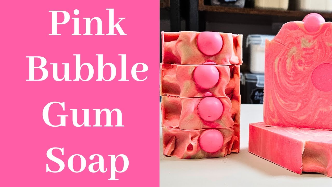 Making Pink Bubble Gum Soap | Day 9 of 365 | Soap and Product Making ...