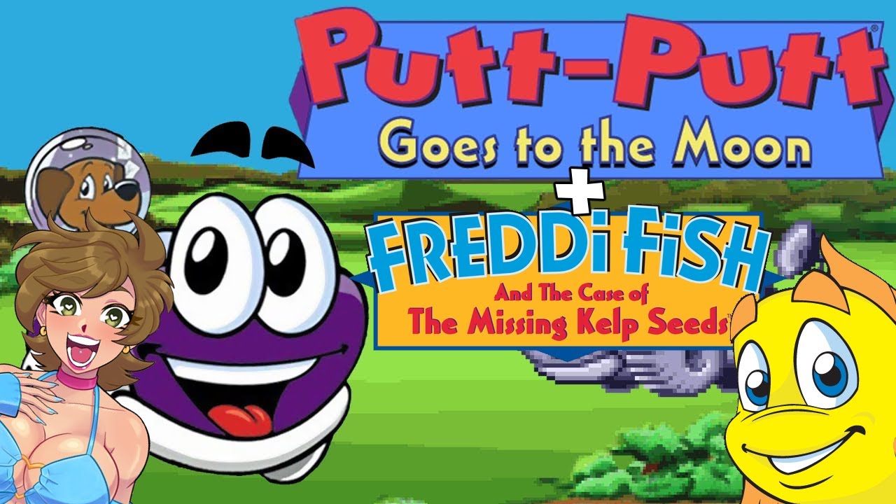 NOSTALGIC CLICKS | Putt-Putt Goes to the Moon + Freddi Fish & The Case ...