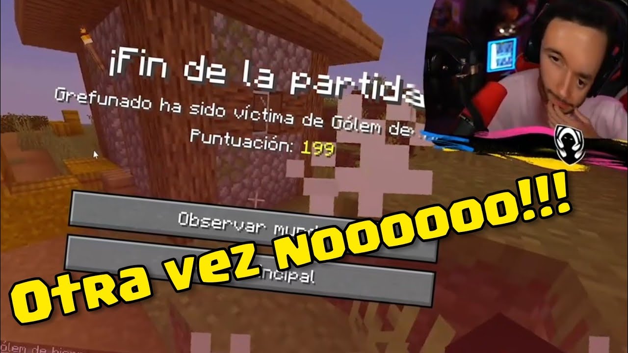 THEGREFG MUERE EN MINECRAFT HARDCORE OTRA VEZ - YouTube