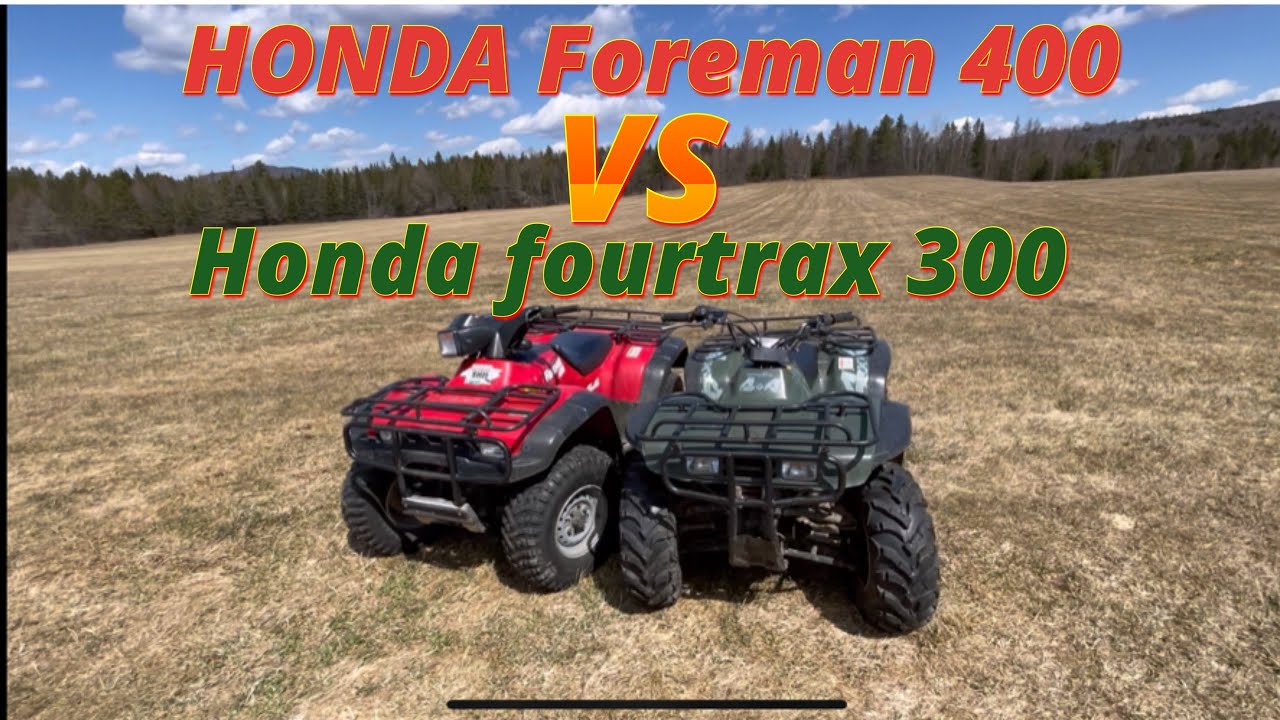 Honda foreman 400 and Honda fourtrax 300 test drive review - YouTube