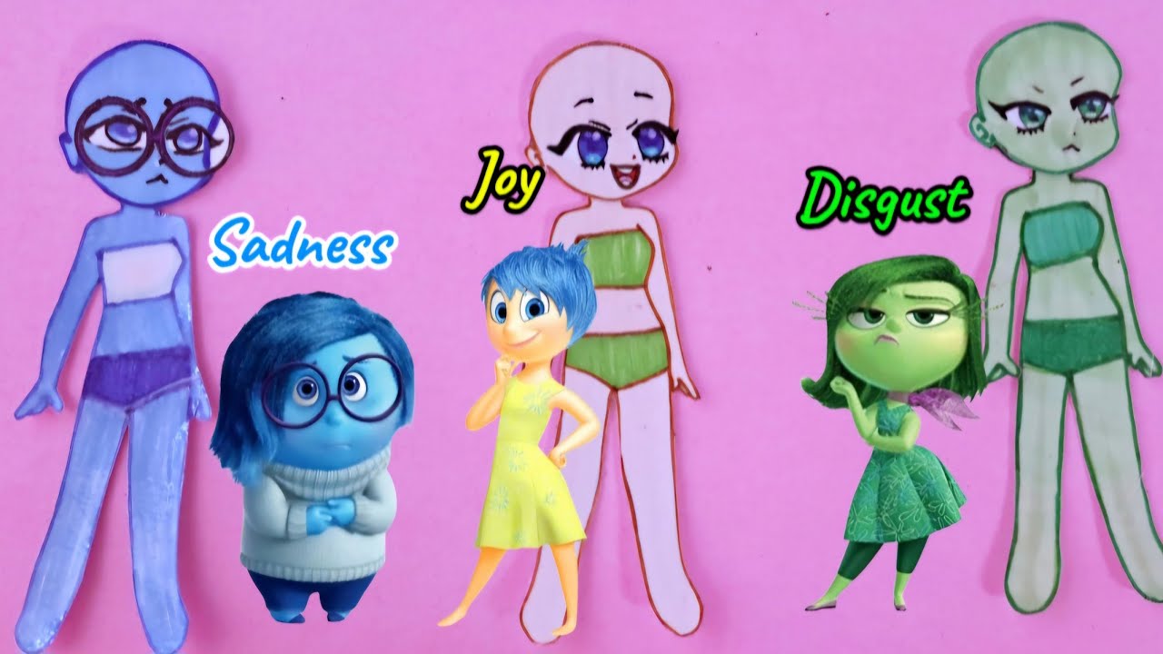 Inside Out 2 in Gacha Life / Gacha Drawing #gacha #paperdoll #diy # ...