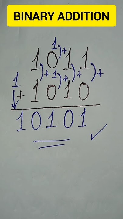 Binary Addition | #shorts #digitalelectronics - YouTube