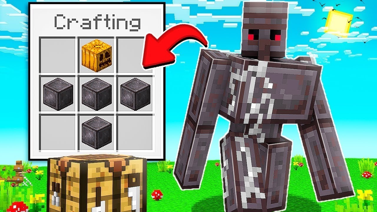 Crafting New golem for Minecraft every block | Minecraft tiktok hack ...