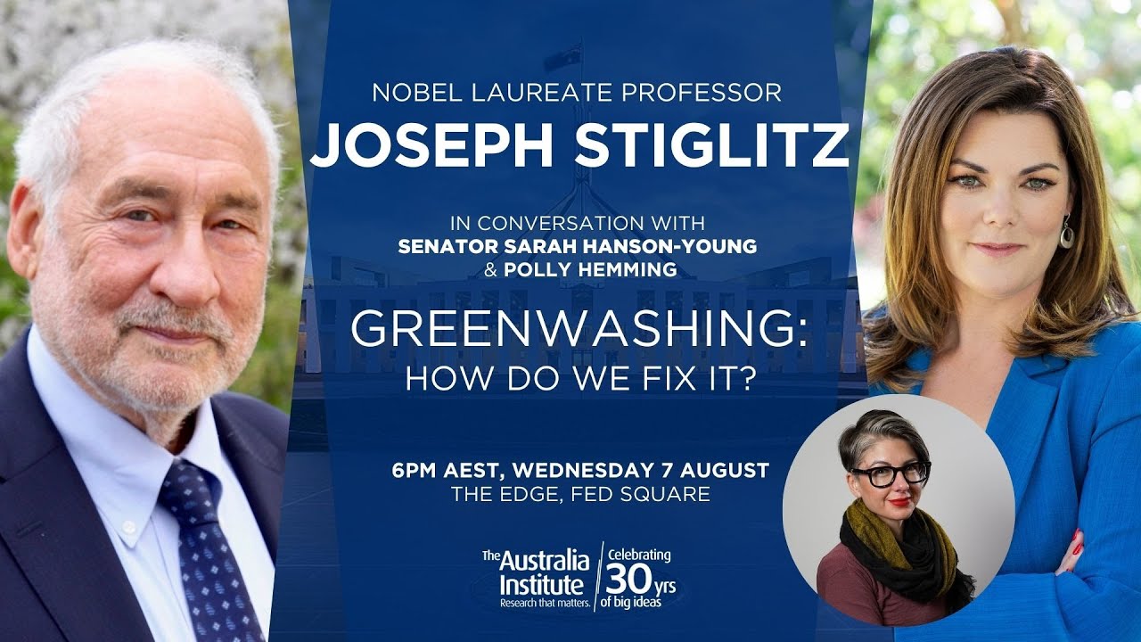 Greenwashing: How do we fix it? | Professor Joseph Stiglitz Speaking ...