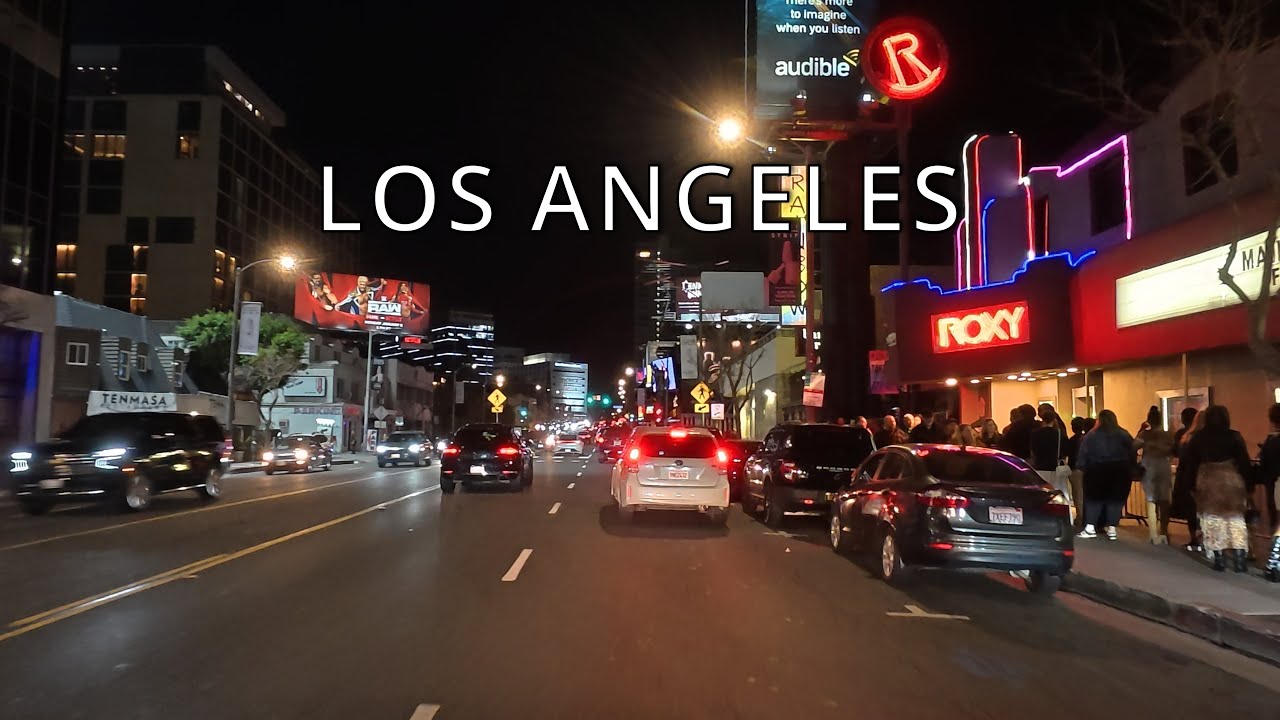 Night Drive Sunset Strip, West Hollywood, Hollywood, Los Angeles - YouTube