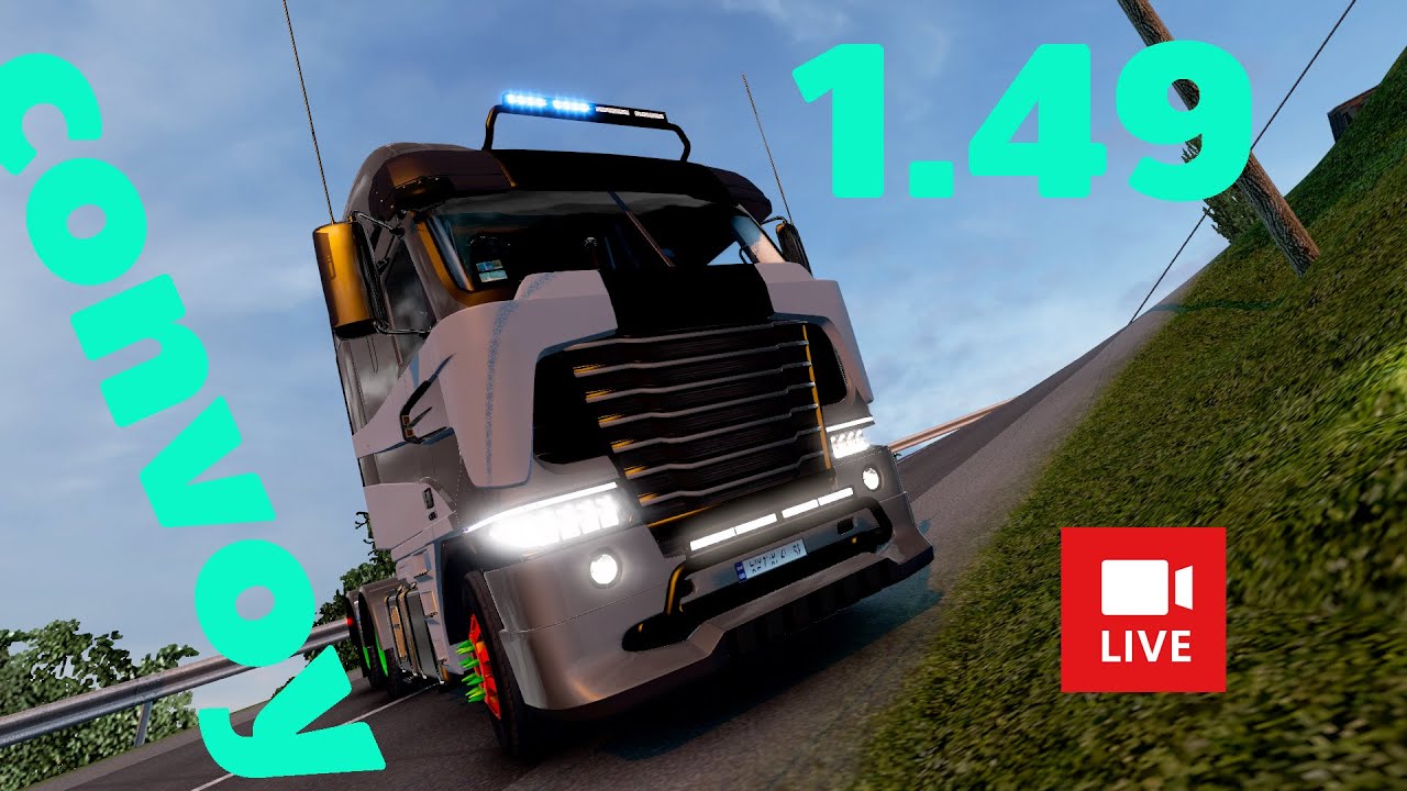 🚧live พาหุ่นยนต์ กินลมชมวิว ETS2 convoy mod 1.49 - YouTube
