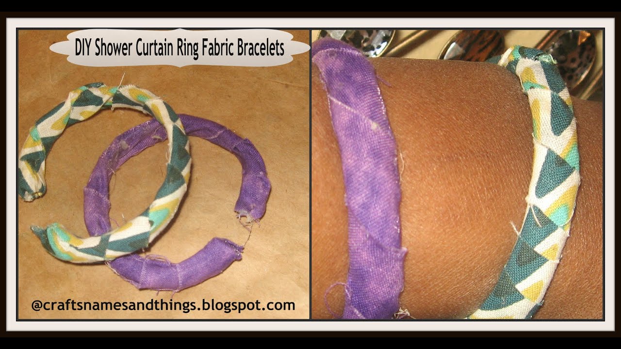 DIY: How to Make Fabric Wrapped Bangle Bracelets /DIY Shower Curtain ...