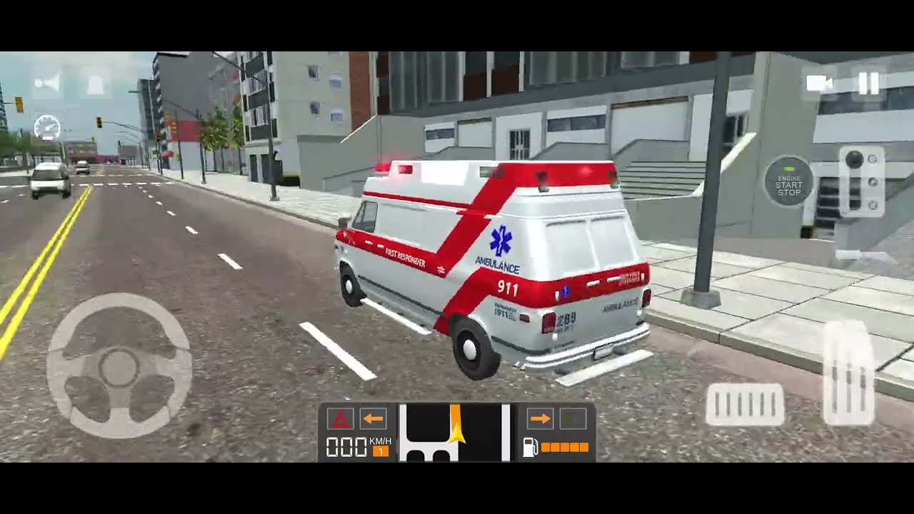 Ambulance Game with Steering Wheel 3D American Ambulance Simulator ...