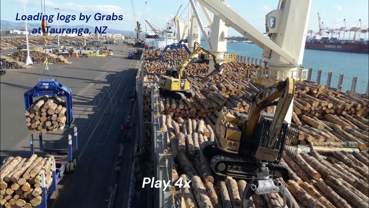 Loading logs with Grabs - YouTube