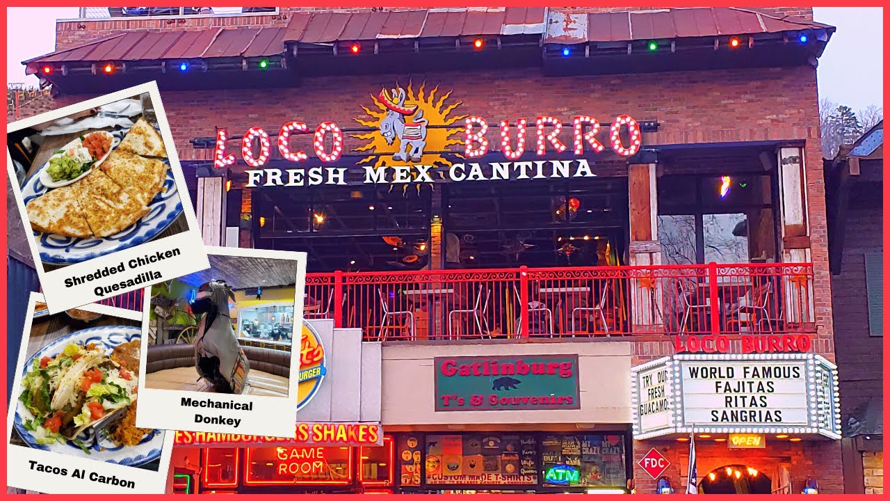 Loco Burro Fresh Mex Cantina Gatlinburg, Tennessee - YouTube