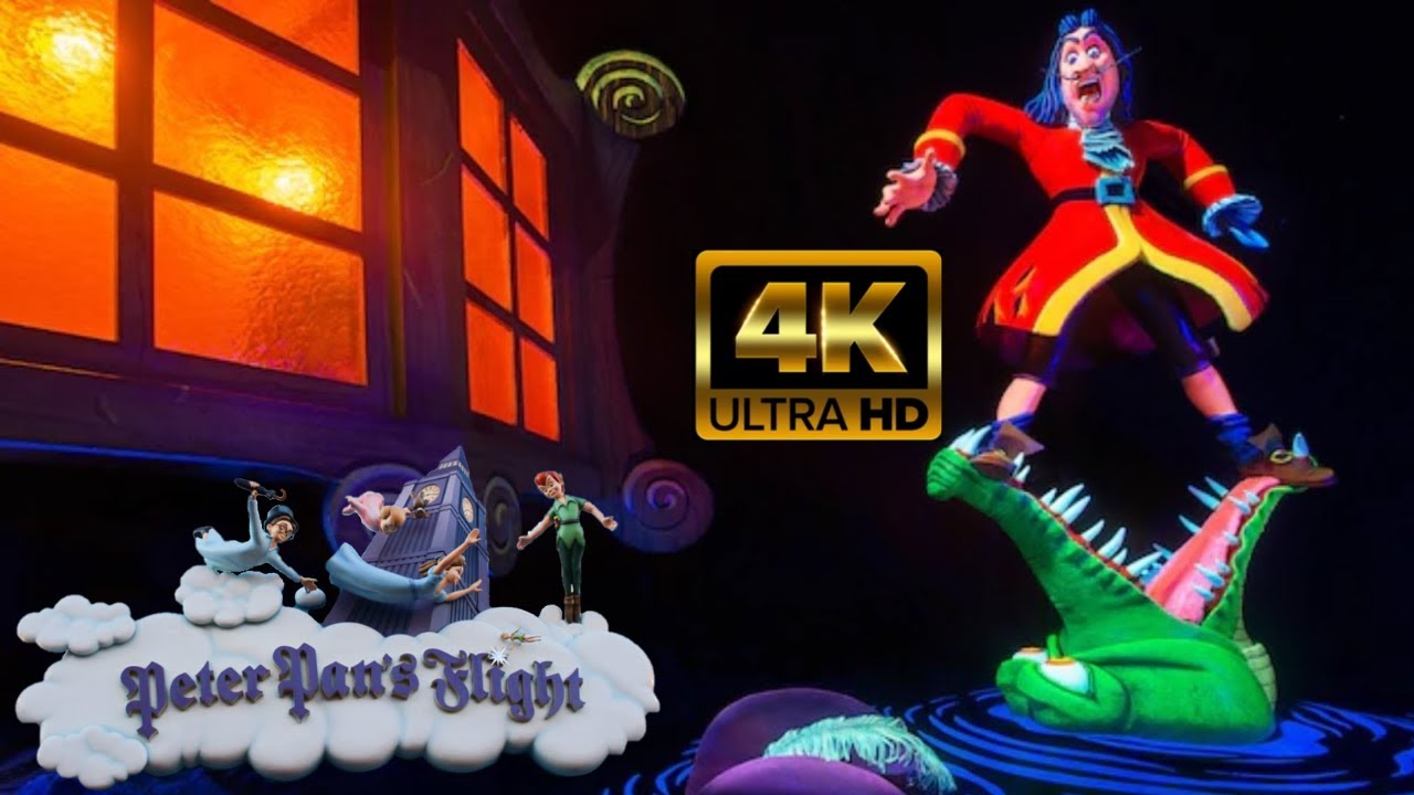 Peter Pan's Flight 4K 60fps HD Full Ride Attraction - YouTube