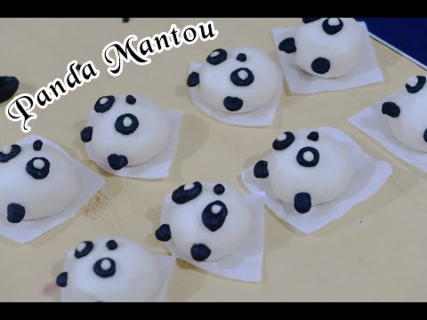 Steamed Panda Buns | Panda Mantou Recipe
