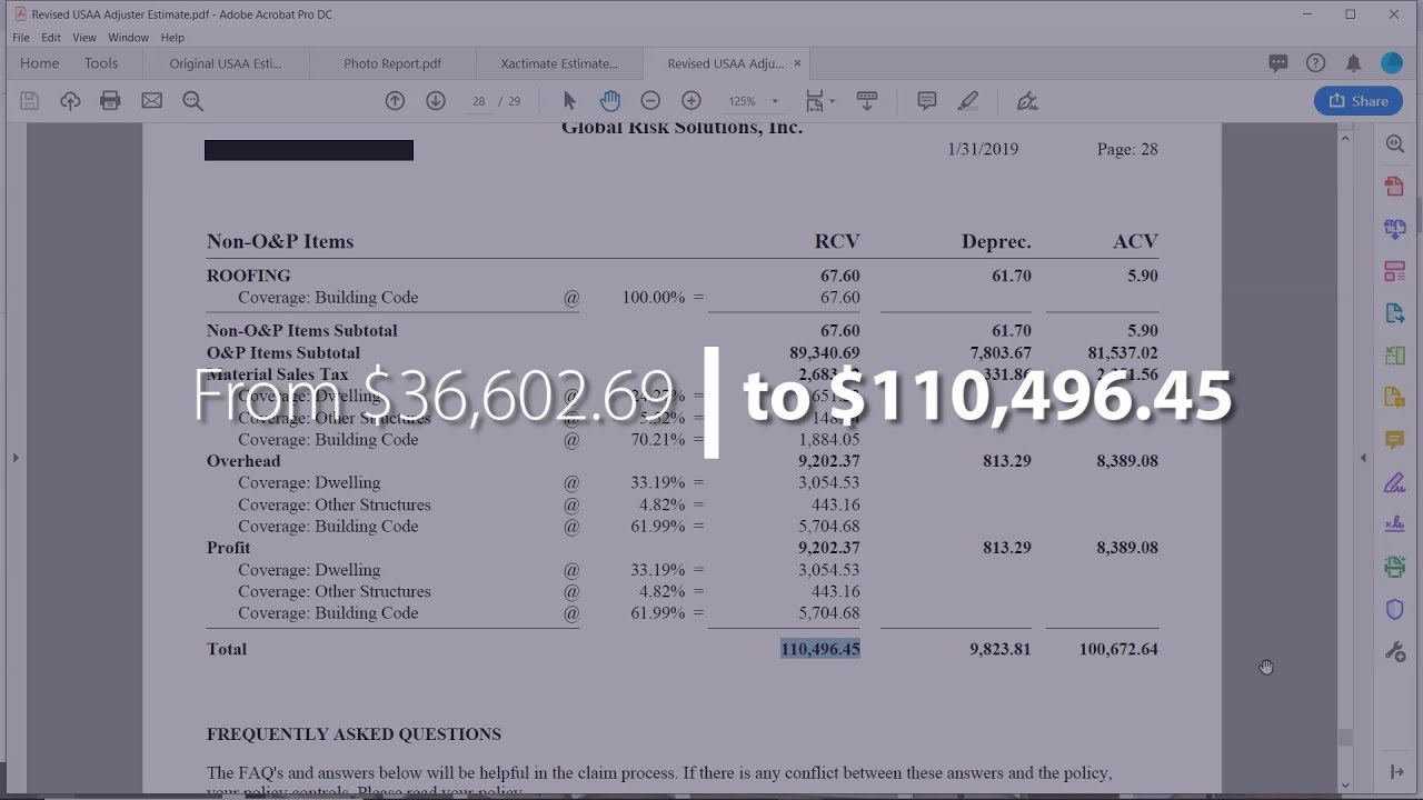 What's Wrong With This Insurance Estimate? 08 | USAA Triples Xactimate ...