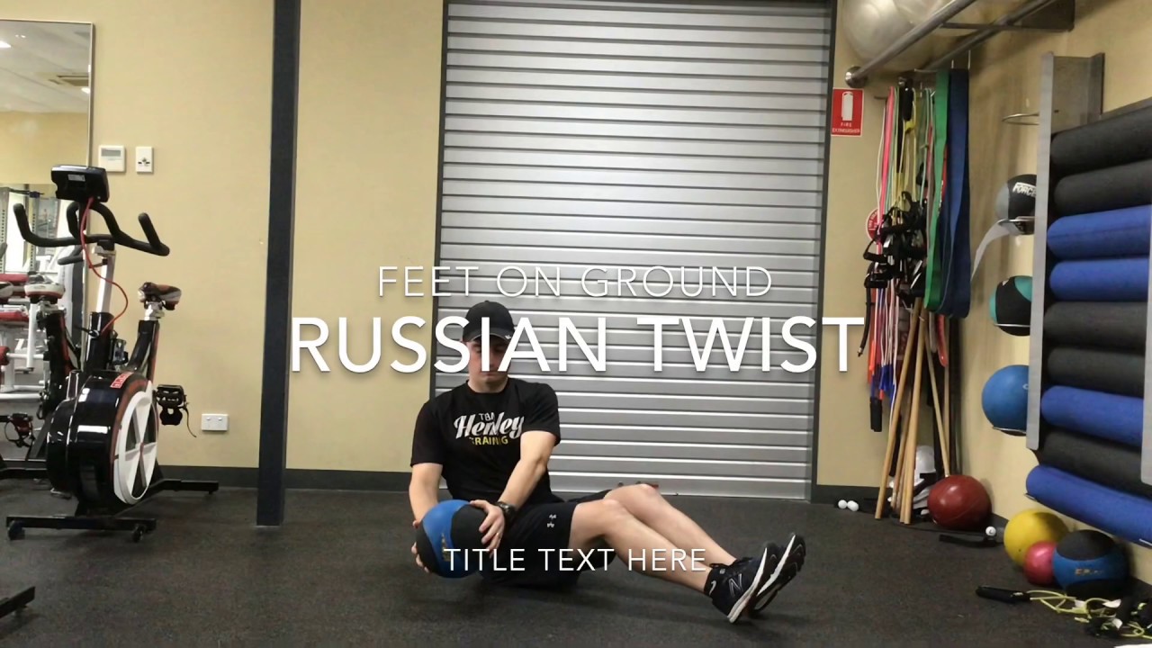 Russian Twist Feet on Ground - YouTube