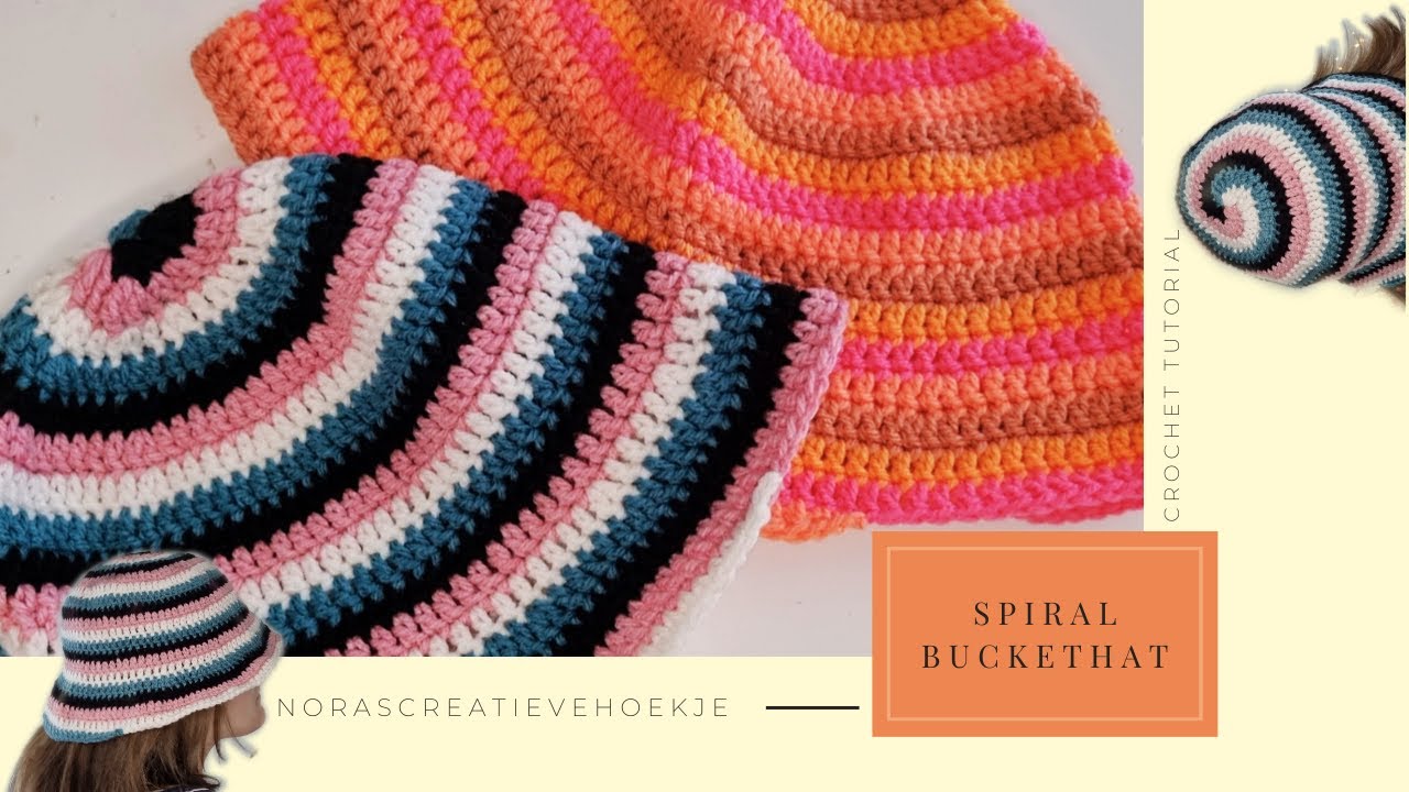 Spiral bucket hat | CROCHET TUTORIAL - YouTube