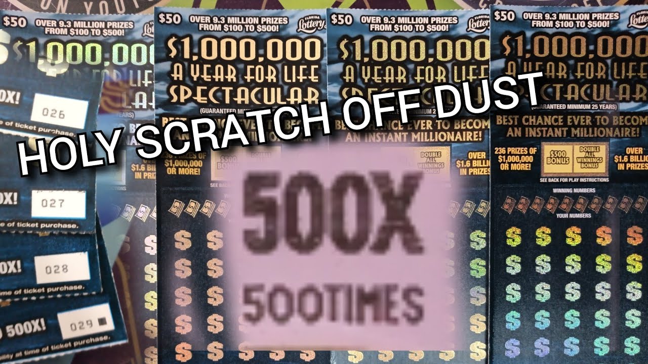 HOLY SCRATCH OFF DUST I FOUND THE 500x symbol on a 50$ Florida lottery ...