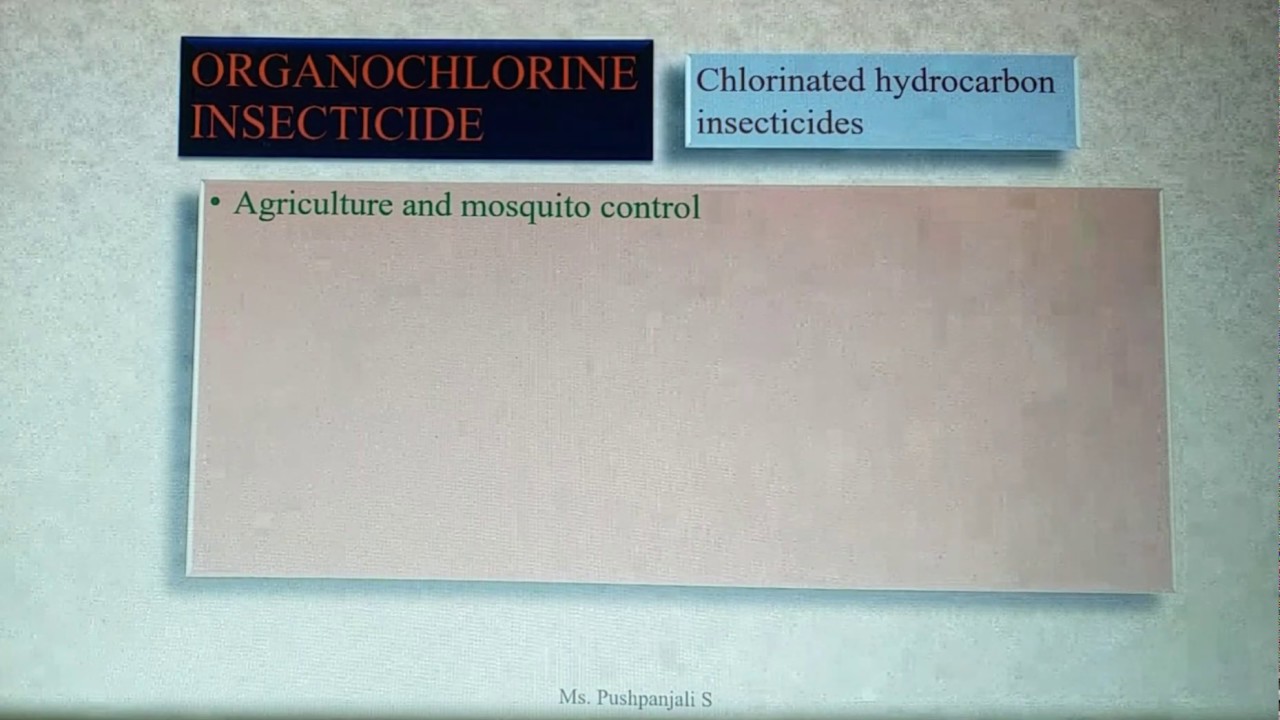 Organochlorine insecticides- Lecture video 2 - YouTube