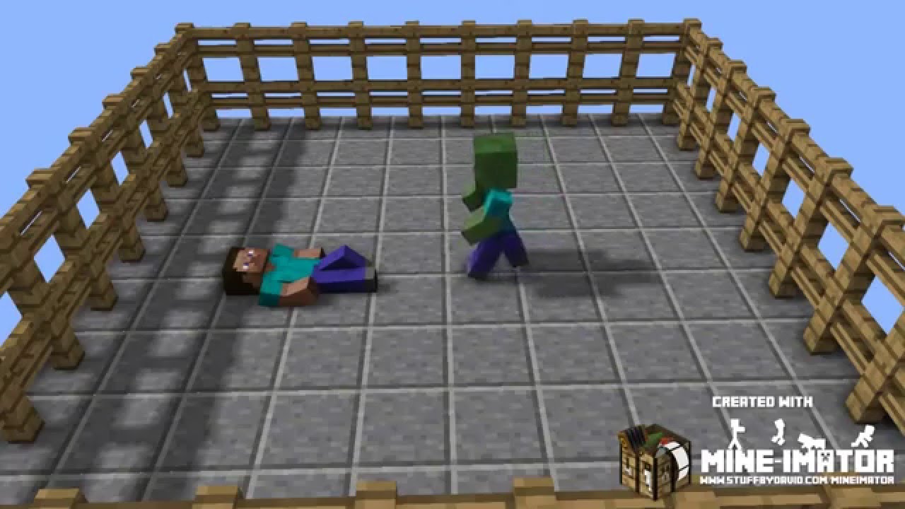 Minecraft Animation-Zombie Vs. Steve - YouTube