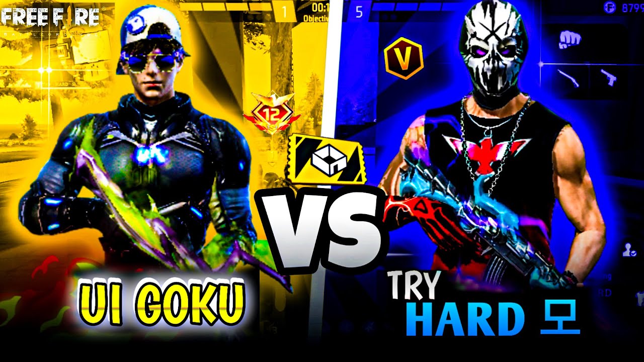 FREE FIRE 🔥 UI GOKU VS TRY HARD || 1VS1 FREE FIRE CUSTOM CHELLENG 🎯 ...