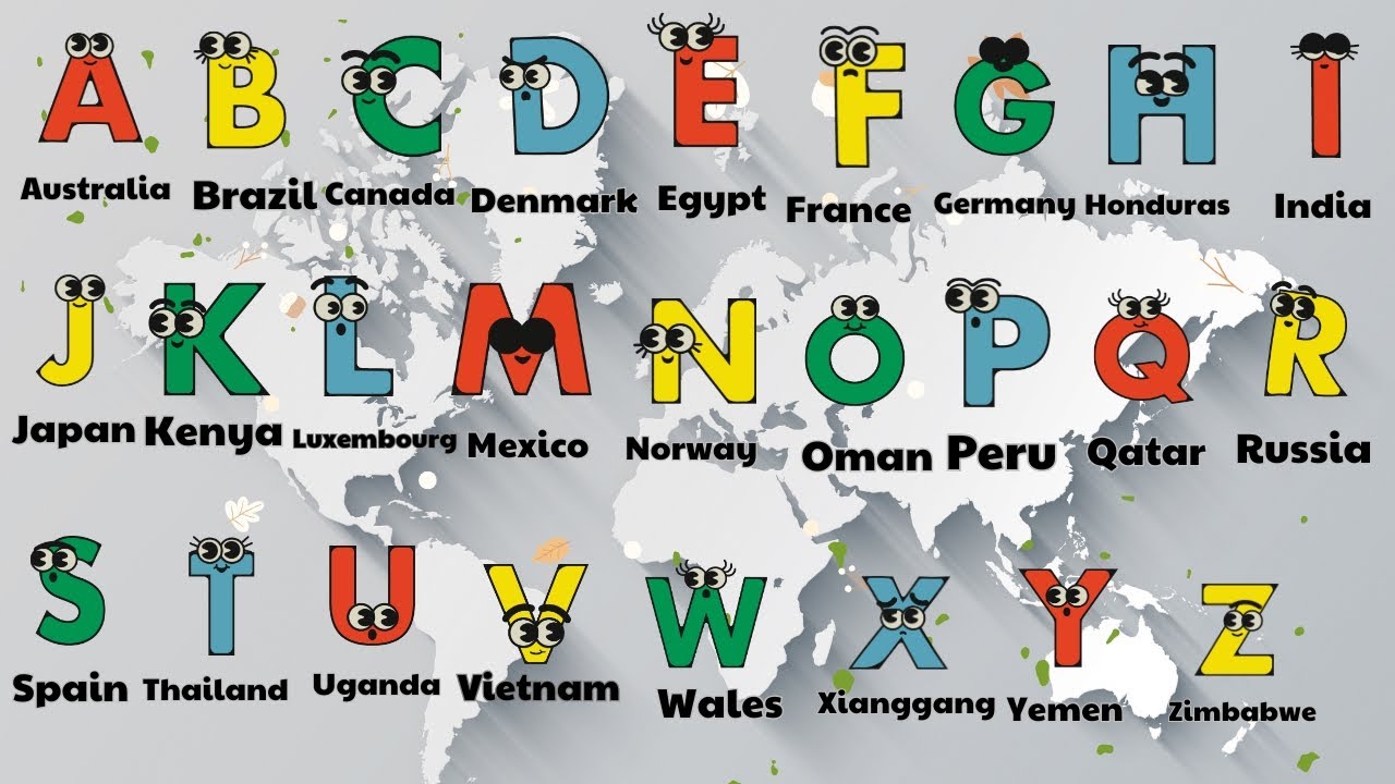 Learn the Alphabet with 26 Countries 🌍 | ABC Song for Kids - YouTube