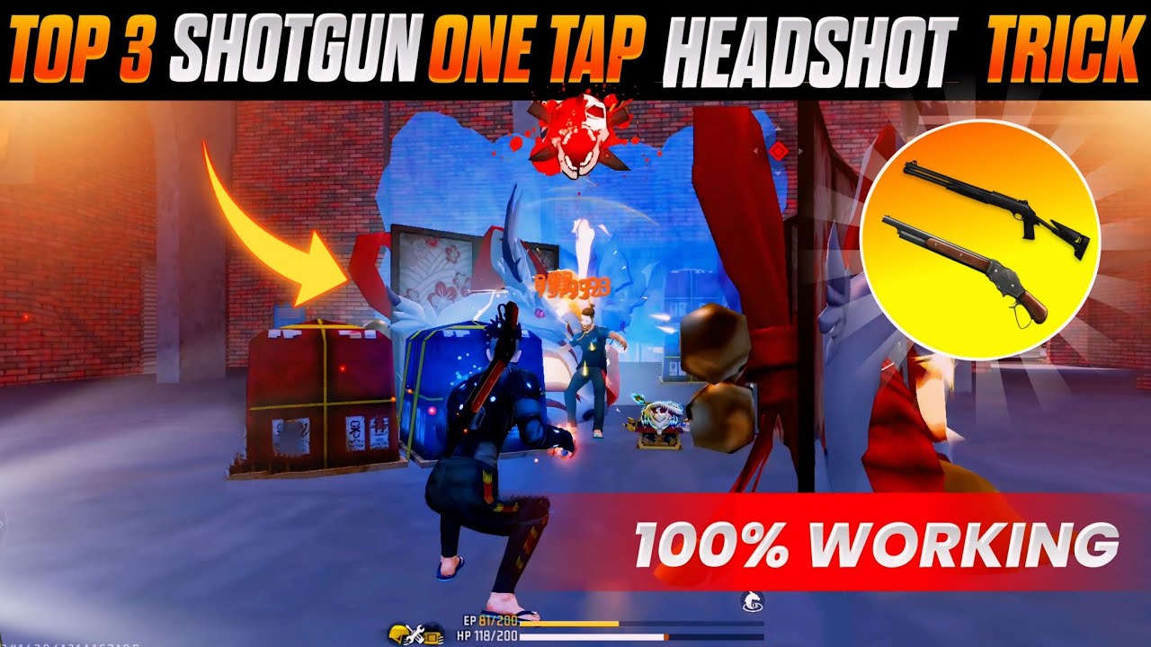 M1887 + M1014 ( SECRET ) ONE TAP HEADSHOT TRICK | ONE TAP HEADSHOT TRICK FREE FIRE | HEADSHOT ...