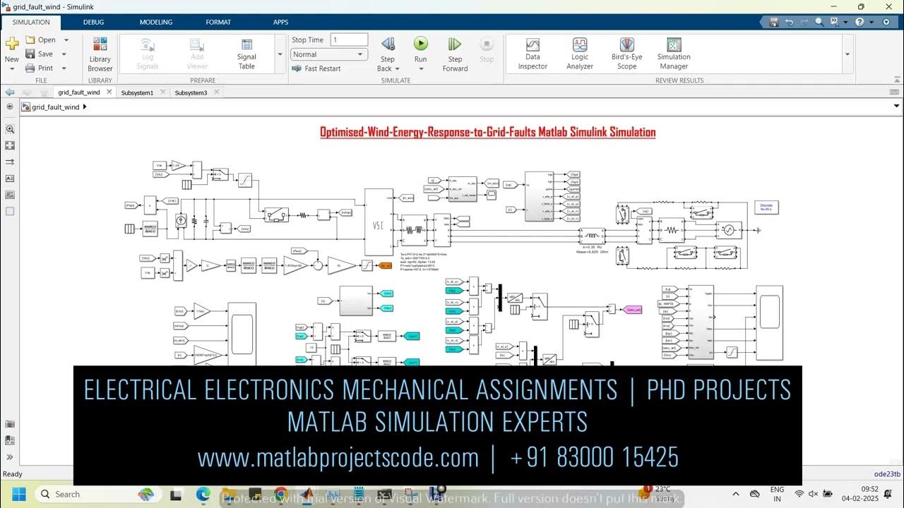 Optimized Wind Energy Response to Grid Faults Matlab Simulink Simulation - YouTube