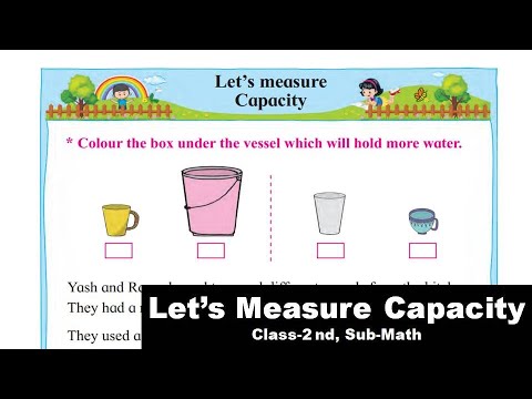 Let's Measure Capacity || Page No-62 || Class-2nd || Sub-Math || - YouTube
