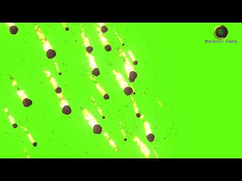 Falling Meteors Green Screen HD - YouTube