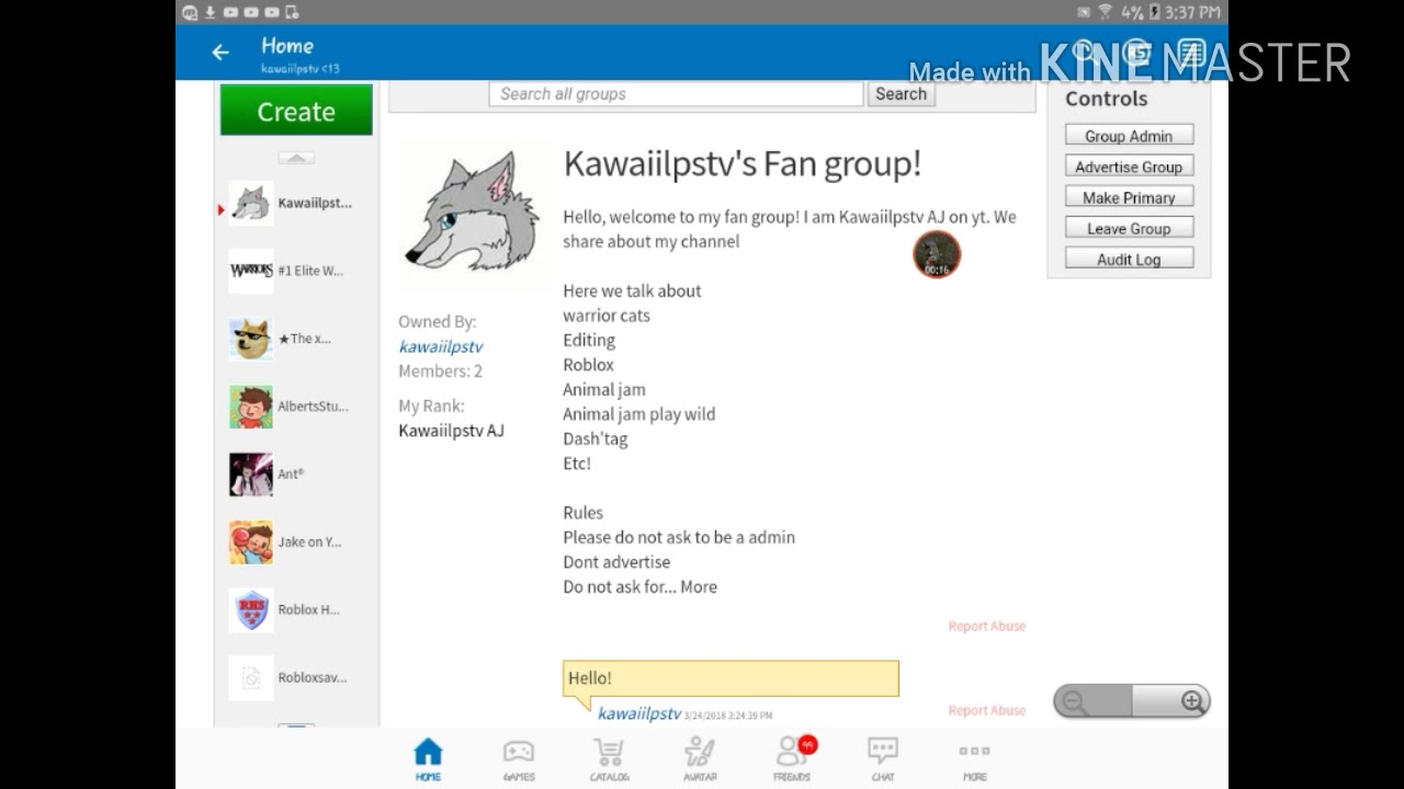 My roblox fan group! - YouTube