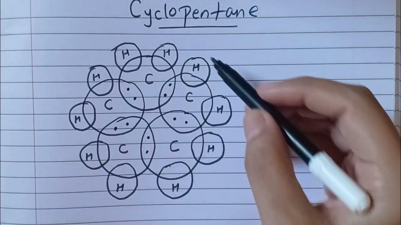 Trick to draw electron dot structure of cyclopentane - YouTube