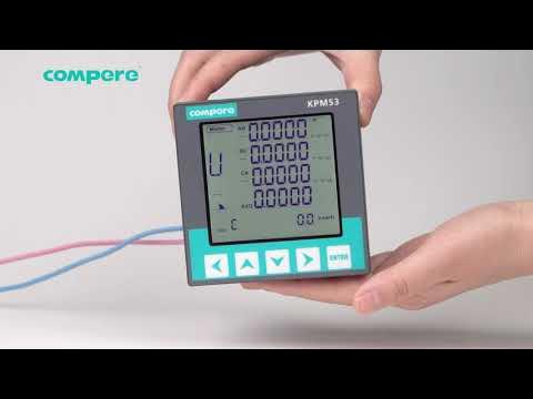 KPM53 Three phase digital panel power meter - YouTube