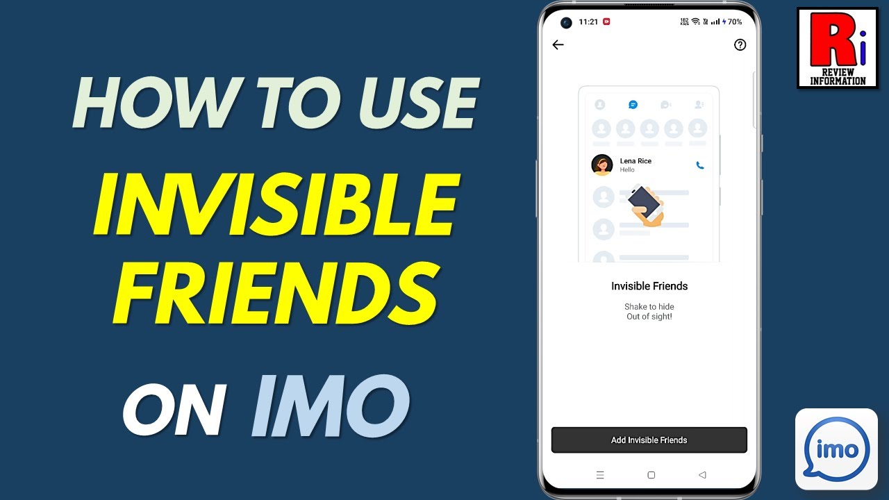 How to Use the Invisible Friends Feature on Imo - YouTube