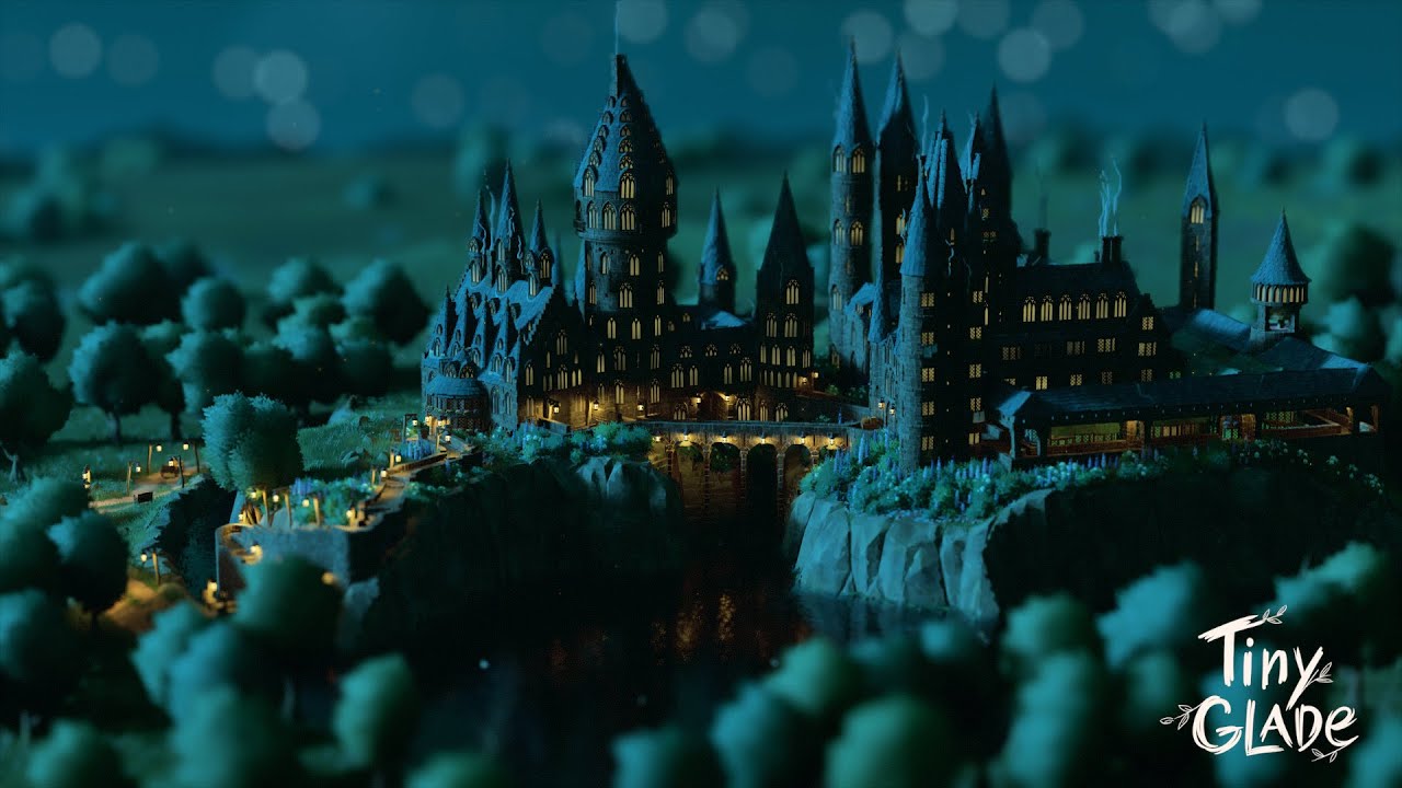 Let's Build Hogwarts in Tiny Glade (40-hour Speed Build with talking) - YouTube